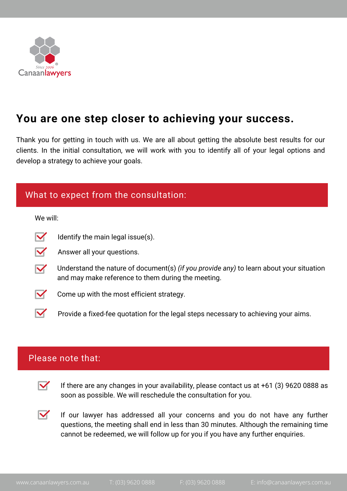 Initial Consultation Guided